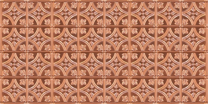 Real Copper Tiles For Walls and Ceilings In Aged or Polished Finish